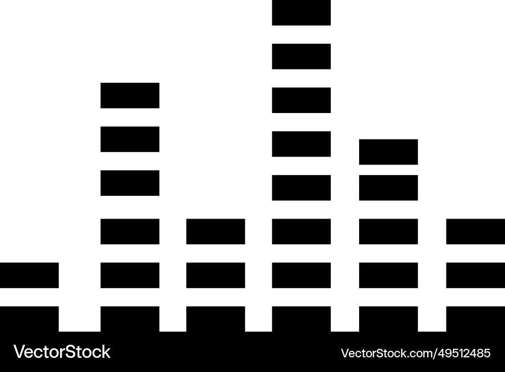 Radio wave icon monochrome simple sound Royalty Free Vector