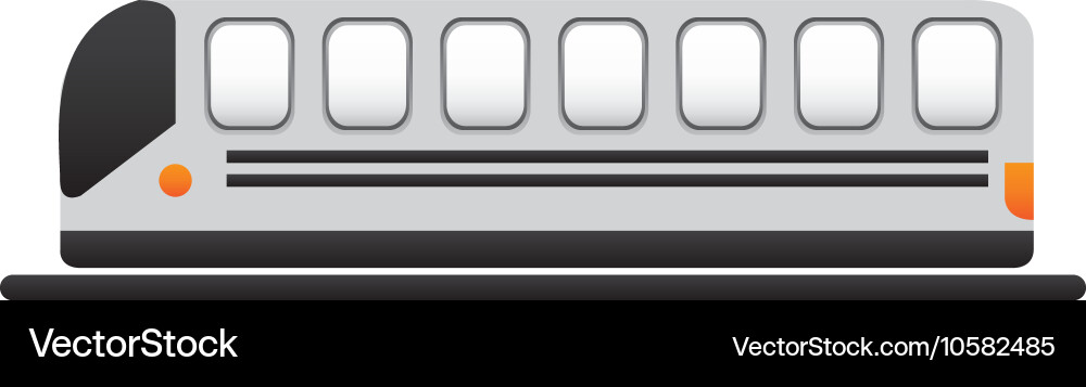 Subway vehicle transport isolated Royalty Free Vector Image