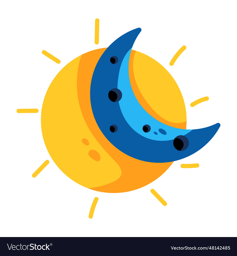 Sun eclipse Royalty Free Vector Image - VectorStock