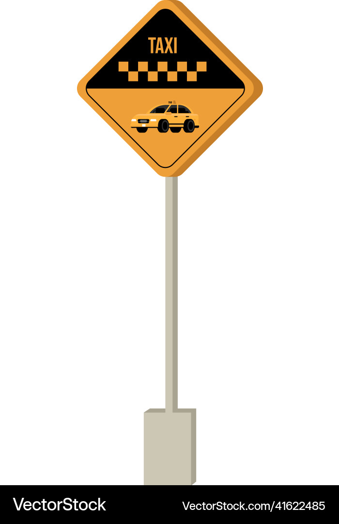 Taxi sign icon Royalty Free Vector Image - VectorStock
