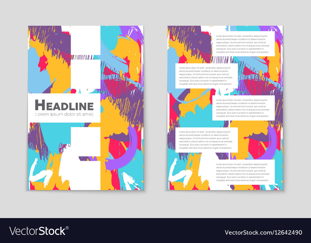 Abstract layout background set for art Royalty Free Vector