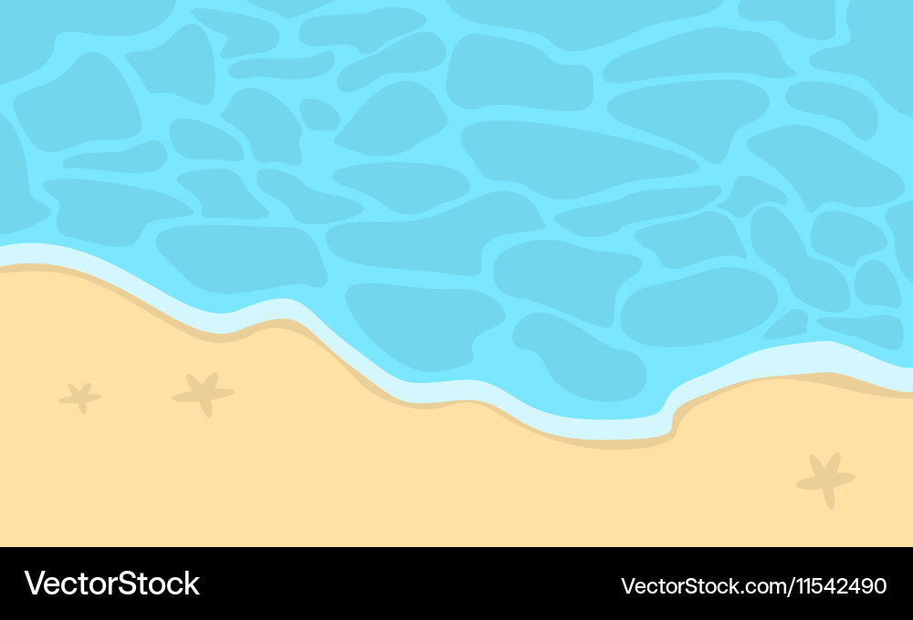 Beautiful beach landscape cartoon Royalty Free Vector Image