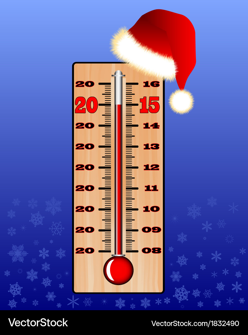 Christmas thermometer Royalty Free Vector Image