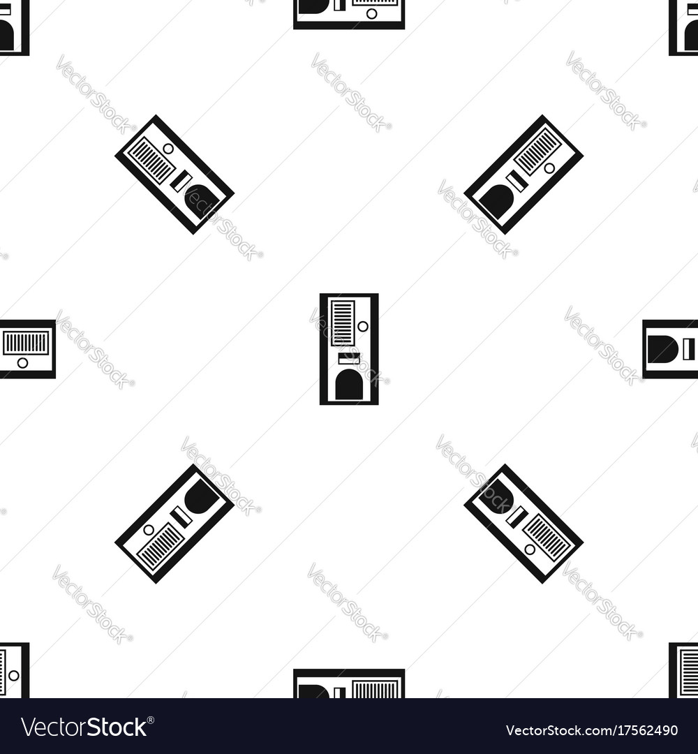 Coffee vending machine pattern seamless black Vector Image