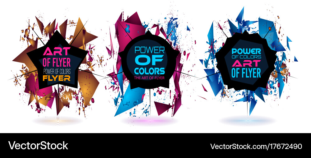 Futuristic frame art design with abstract shapes Vector Image