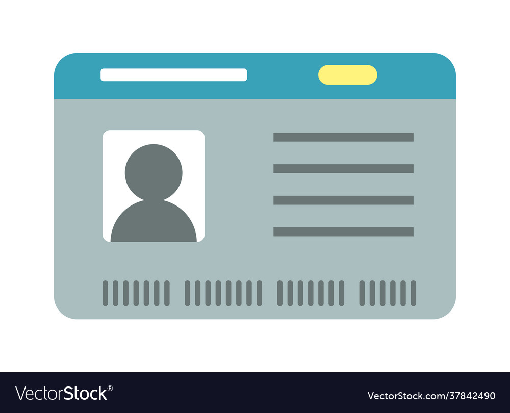 Id document icon Royalty Free Vector Image - VectorStock