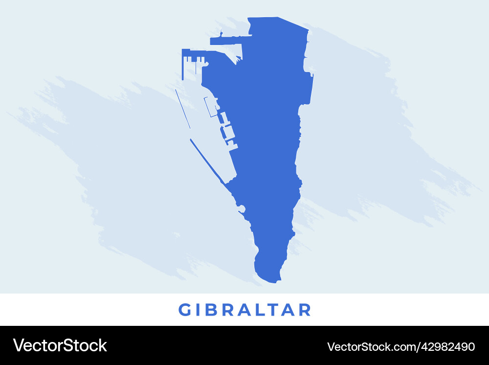 National map of gibraltar Royalty Free Vector Image
