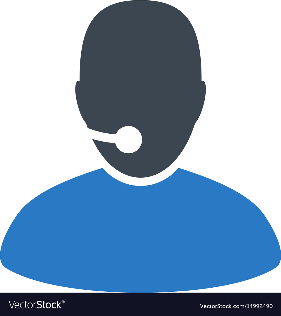 Operator flat icon Royalty Free Vector Image - VectorStock