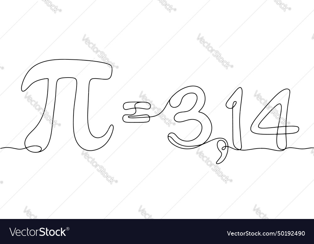 Pi mathematics mathematical constant Royalty Free Vector