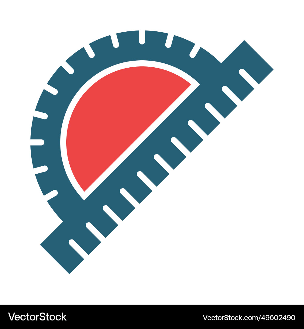 Protractor glyph two color icons for personal Vector Image