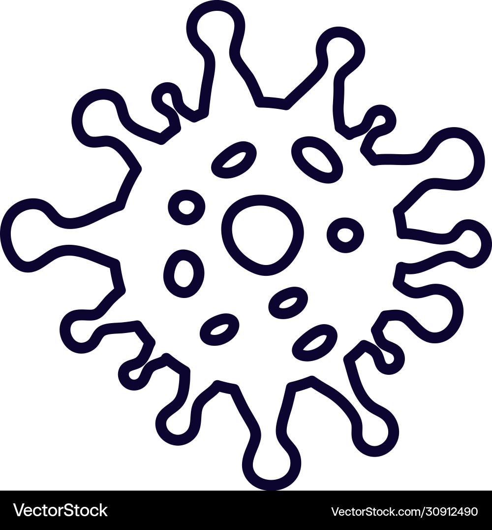 Virion coronavirus line style icon Royalty Free Vector Image