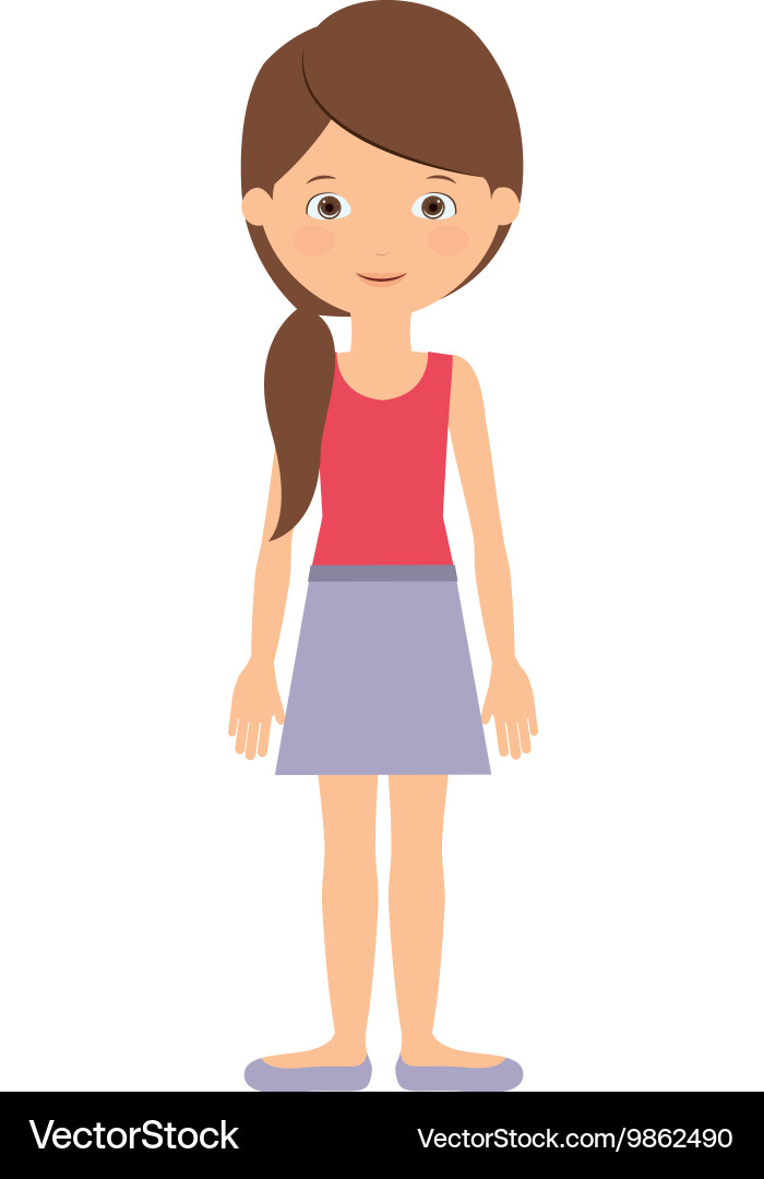 Woman standing isolated icon design Royalty Free Vector