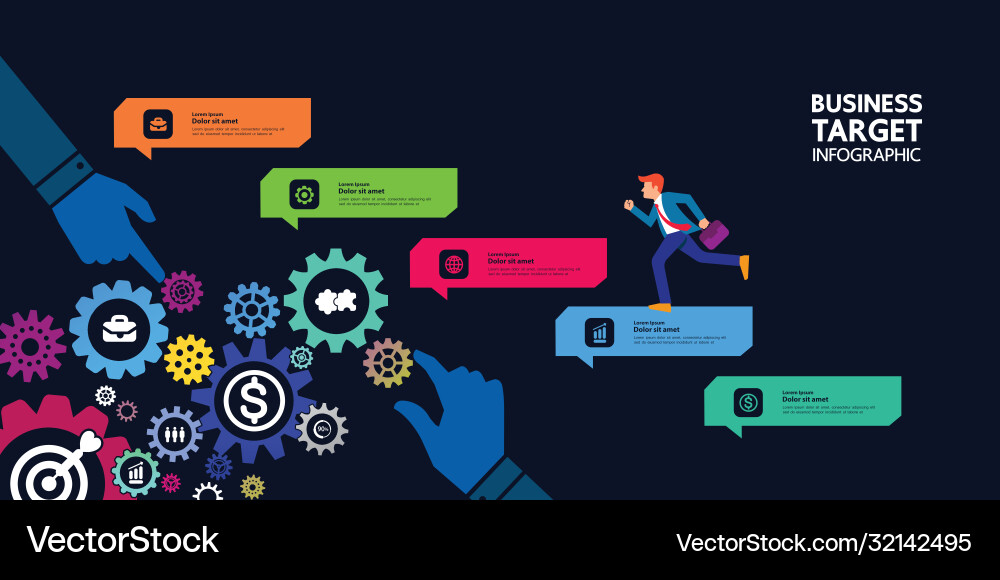 Business and success target Royalty Free Vector Image