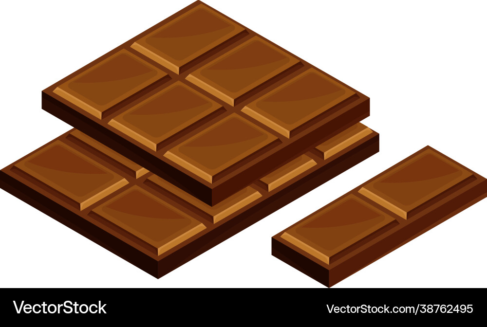 Chocolate bar or candy bar as solid confection Vector Image