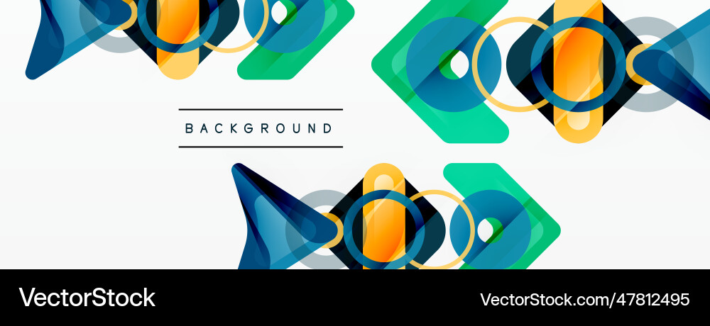 Colorful geometric abstract background minimal Vector Image