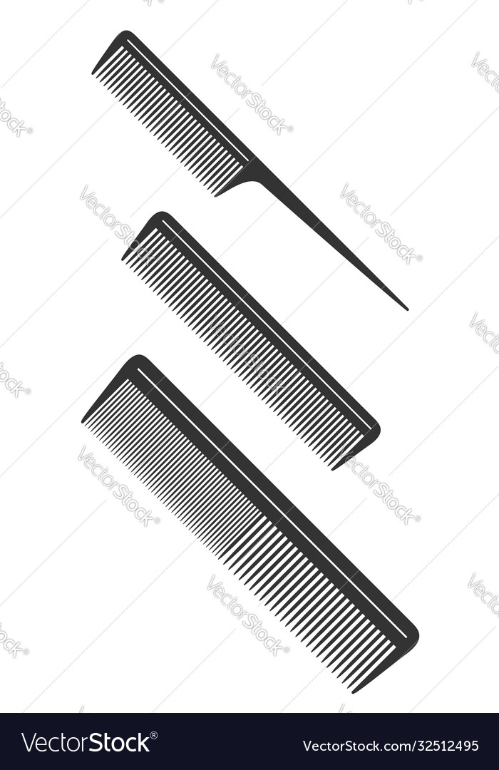 Comb set Royalty Free Vector Image - VectorStock