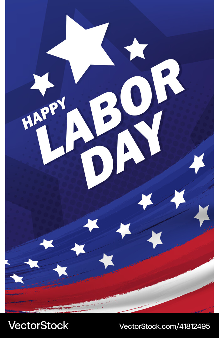 Flag usa background design for labor day Vector Image