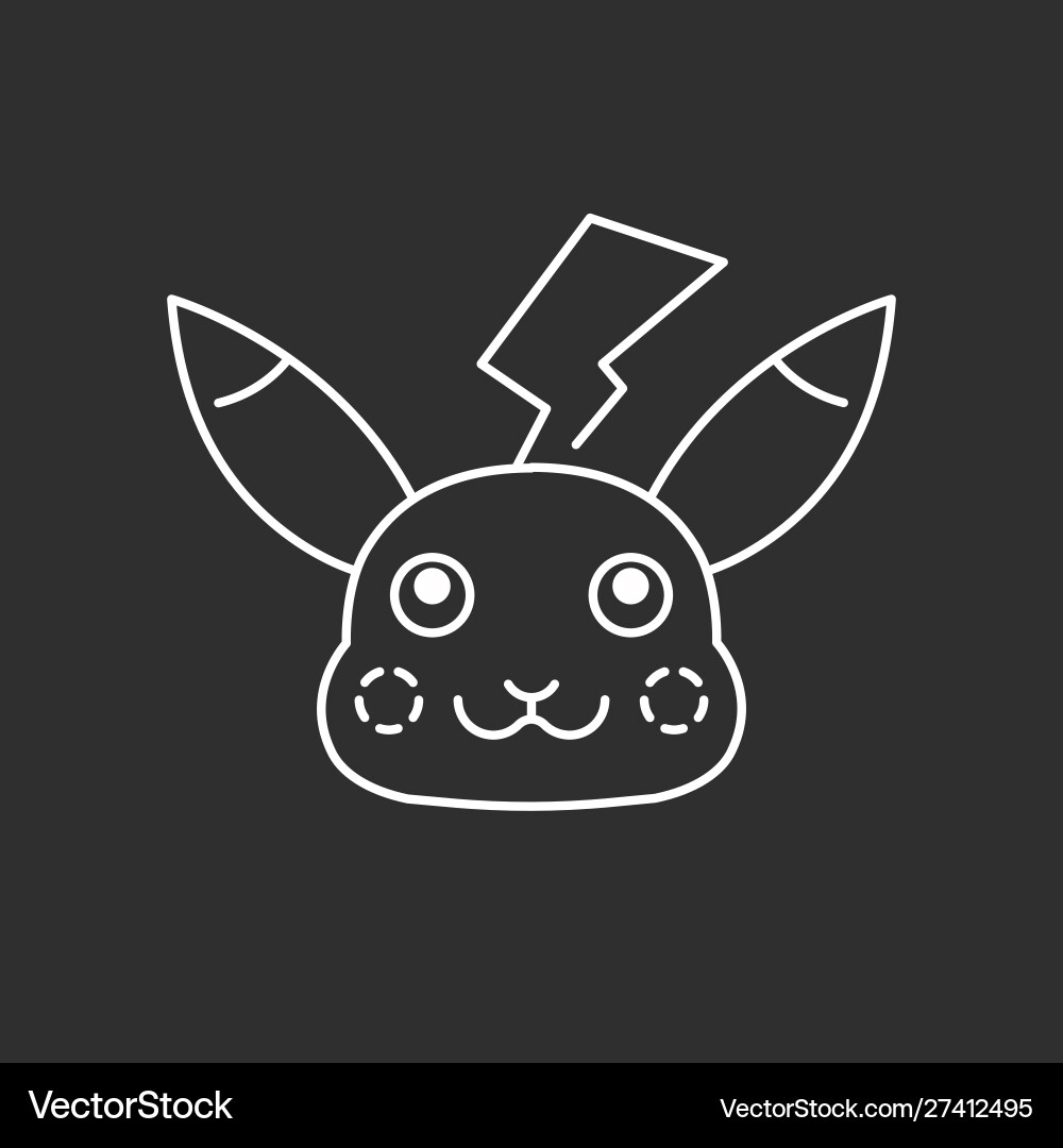 Happy mascot line art Royalty Free Vector Image