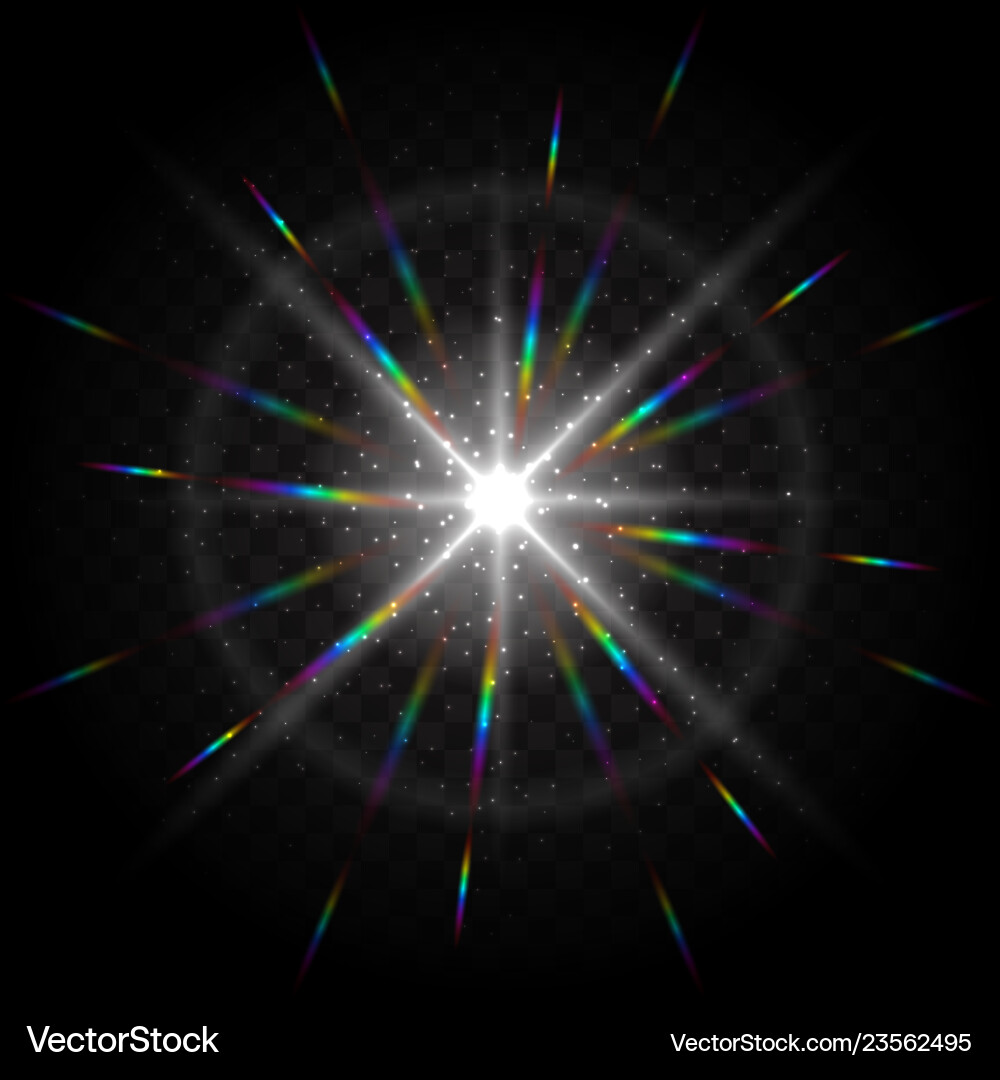 Influence of particle bright lighting effects Vector Image