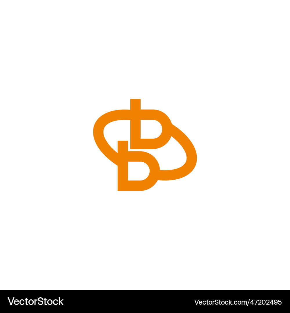 Letter bb orbital circle logo Royalty Free Vector Image