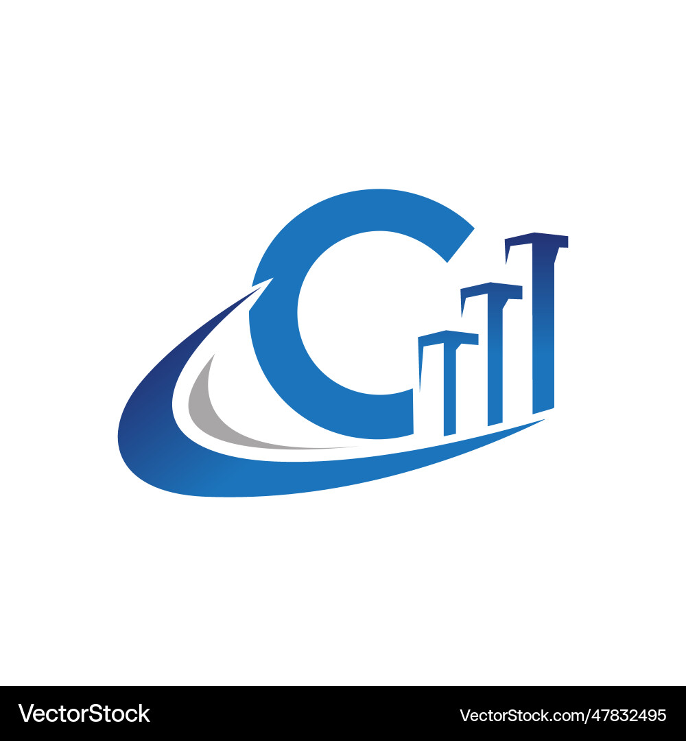 Letter c logo template colorful c Royalty Free Vector Image