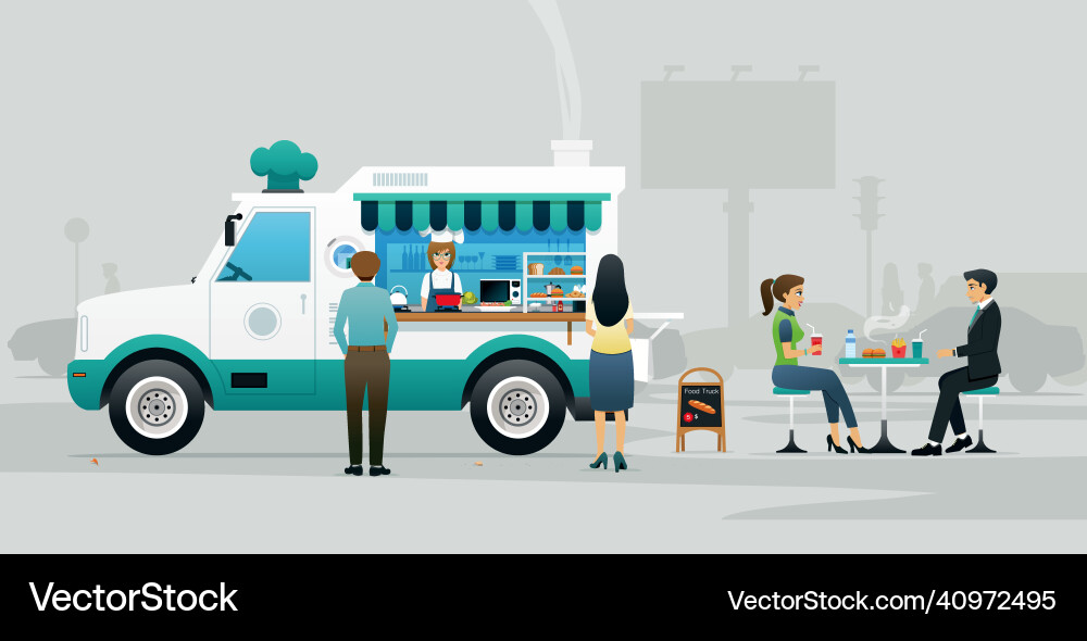 Street food Royalty Free Vector Image - VectorStock