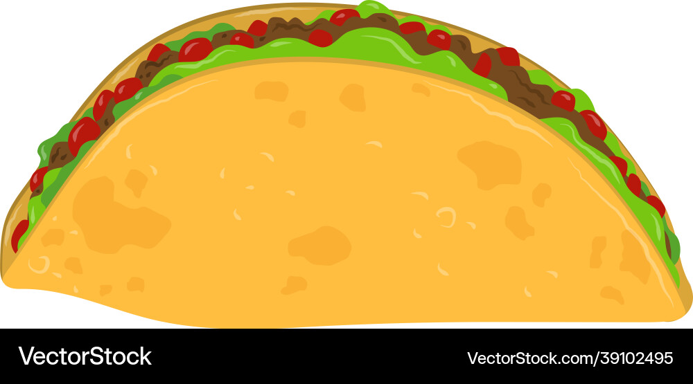 Taco mexican food Royalty Free Vector Image - VectorStock