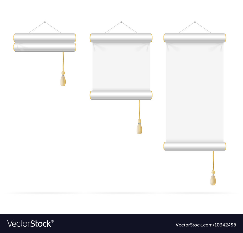 Template white scroll set Royalty Free Vector Image