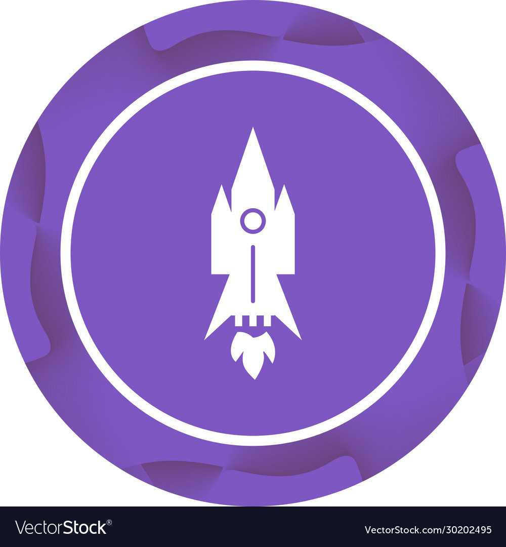 Unique rocket ii glyph icon Royalty Free Vector Image