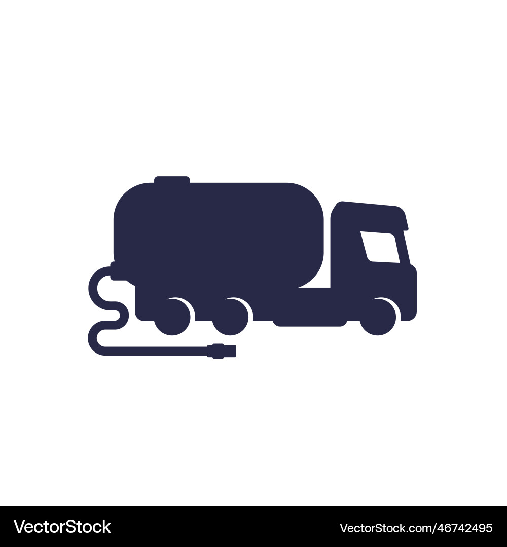 Vacuum truck icon on white Royalty Free Vector Image
