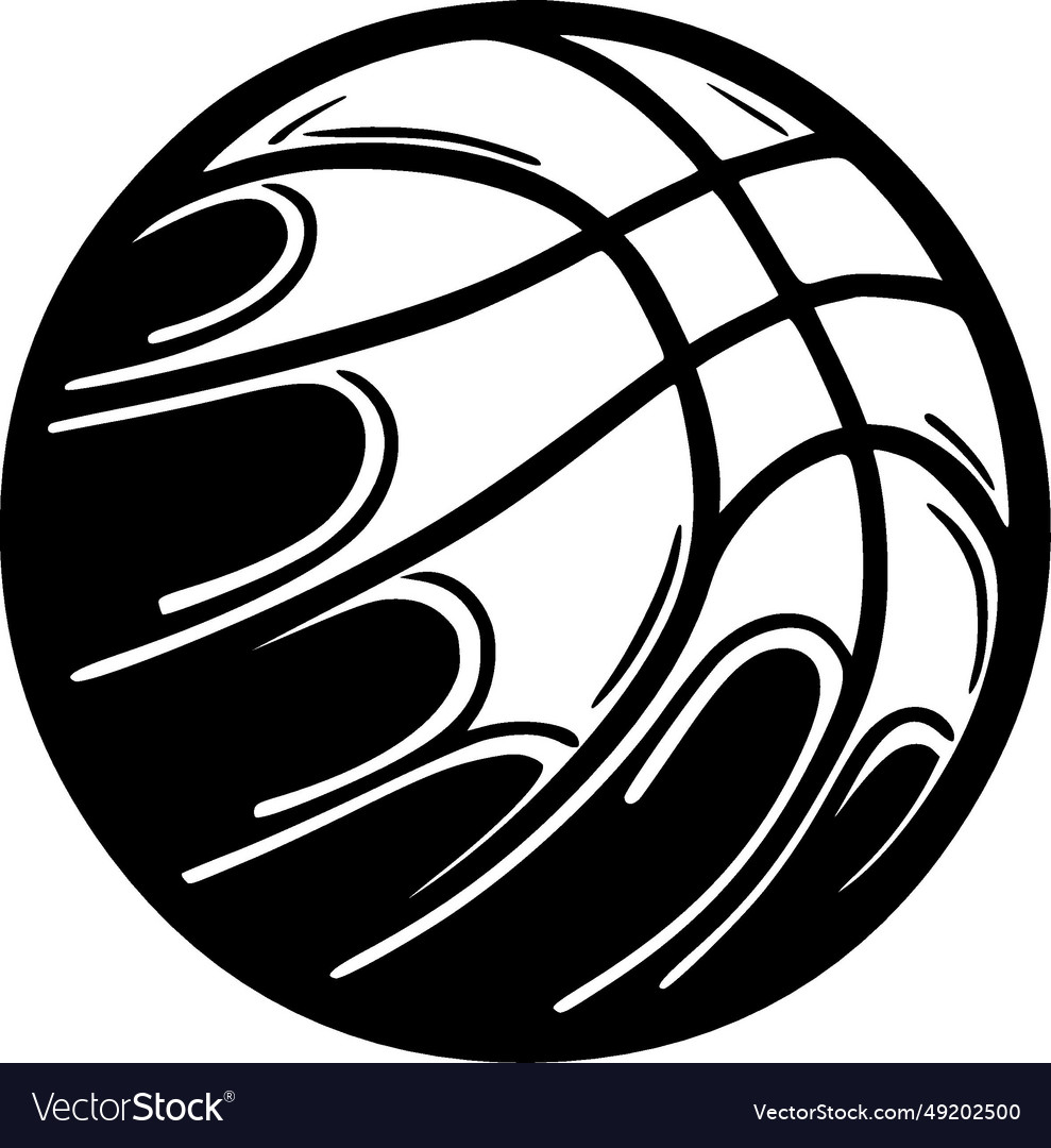 Basketball - minimalist and flat logo Royalty Free Vector