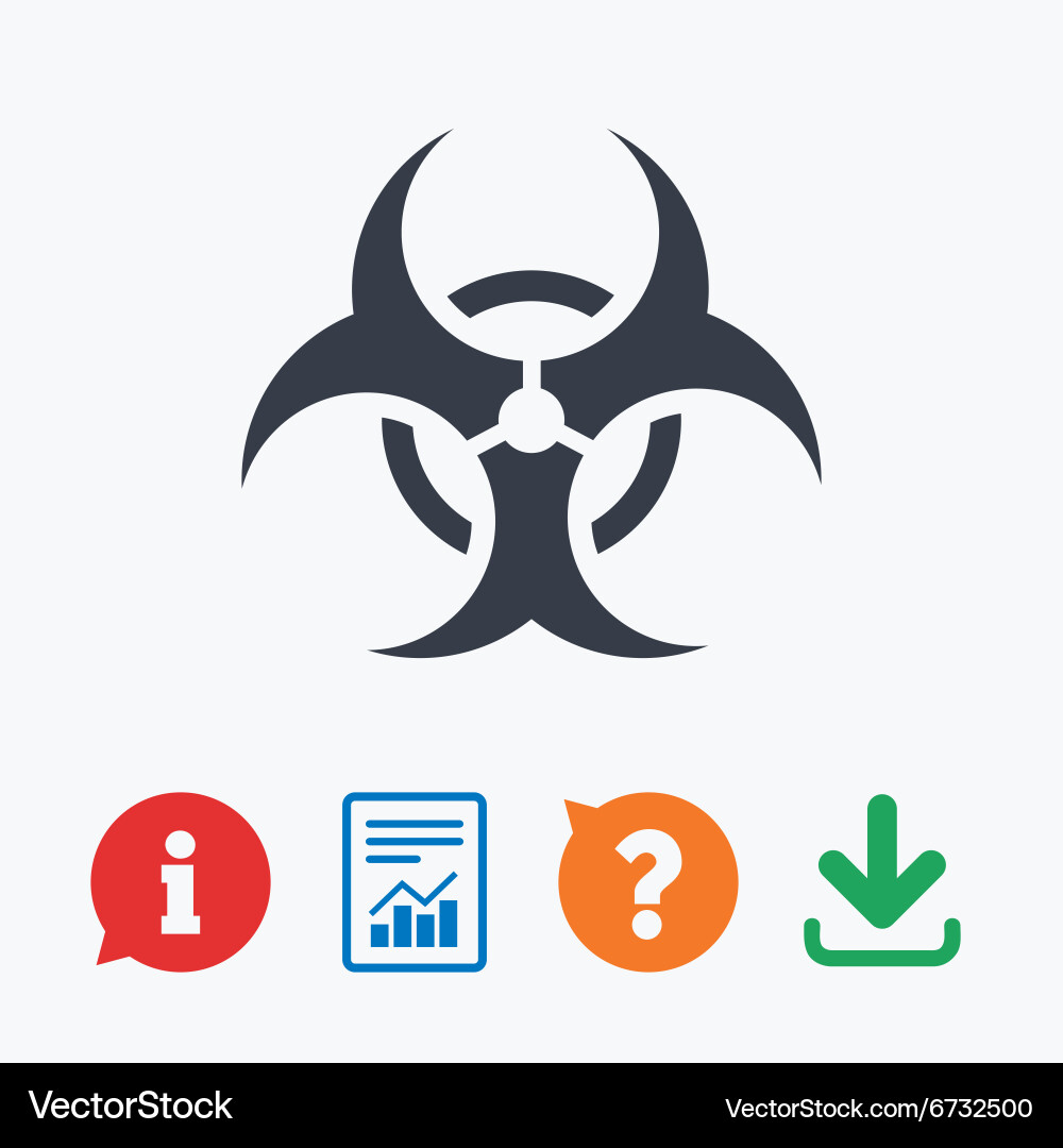Biohazard sign icon danger symbol Royalty Free Vector Image