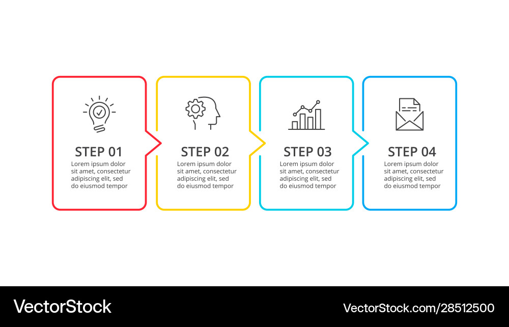 Business infographic template thin line diagram Vector Image