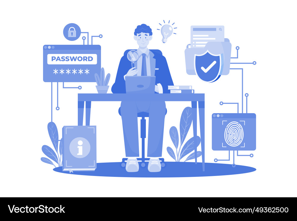 Chief information officer concept on a white Vector Image