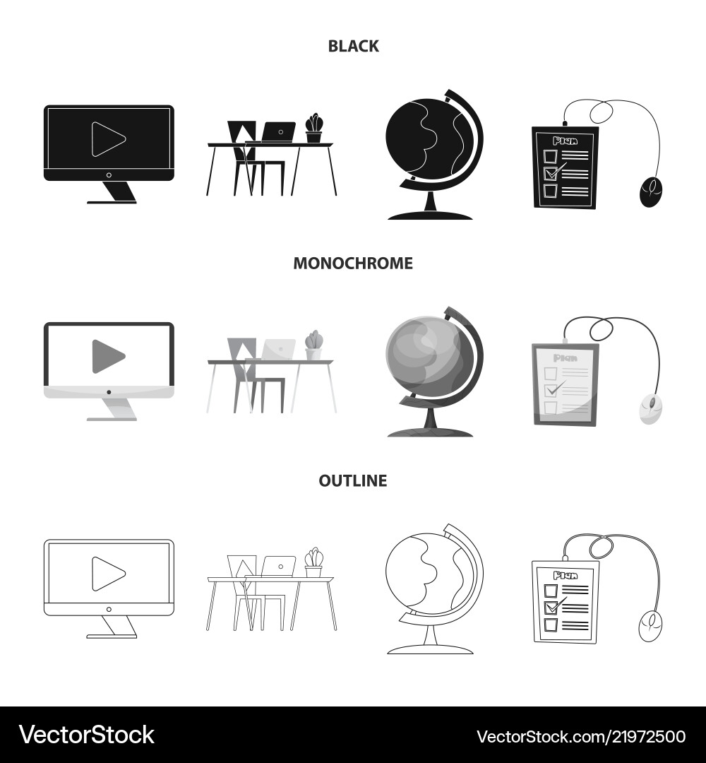 Design of education and learning sign Royalty Free Vector