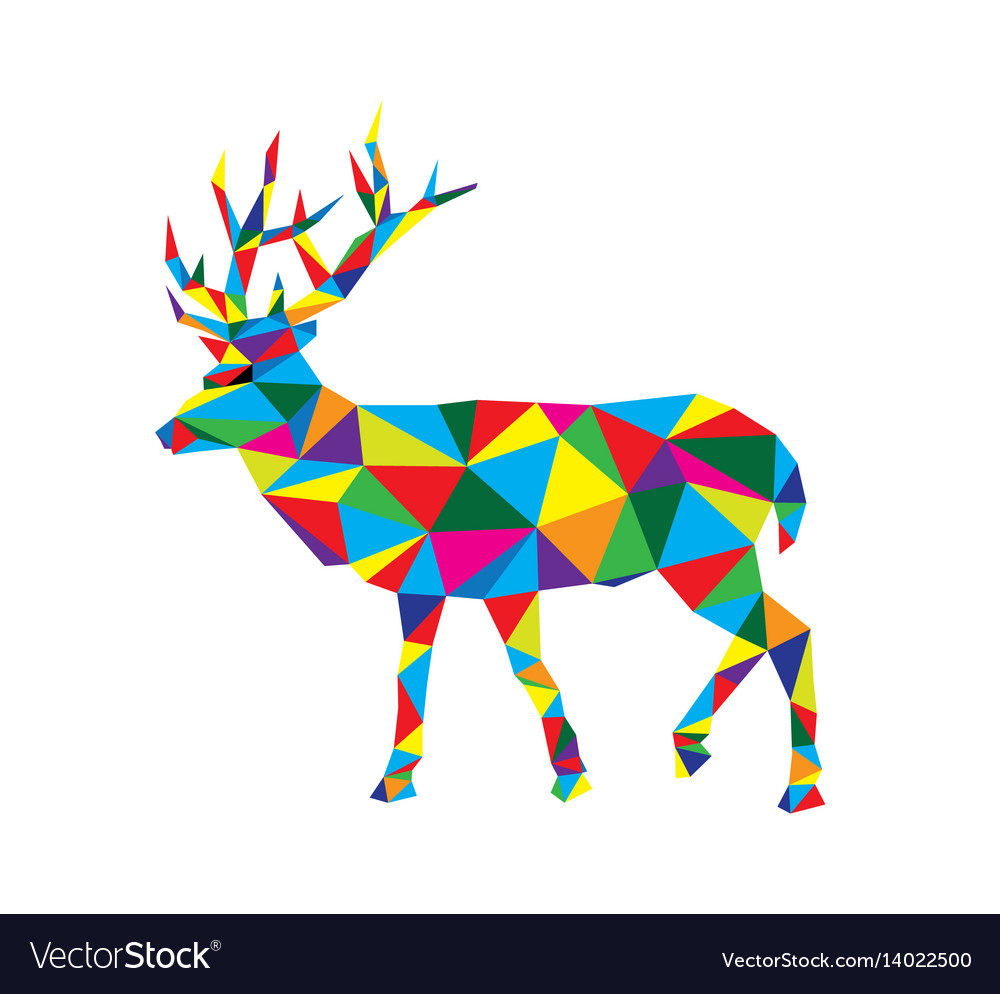 Geometric deer Royalty Free Vector Image - VectorStock