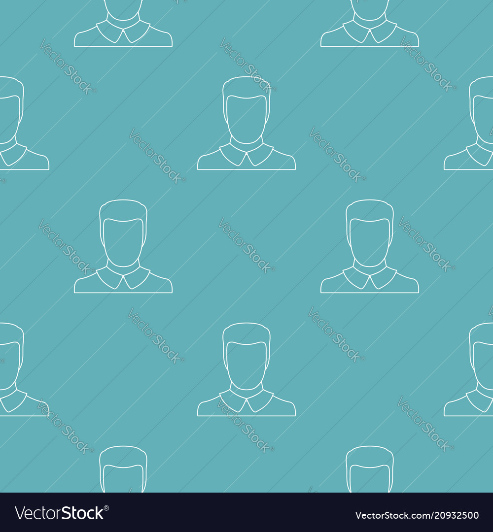 Man avatar pattern seamless Royalty Free Vector Image