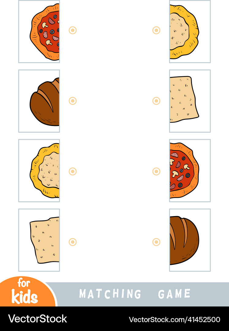 Matching game educational game for children match Vector Image