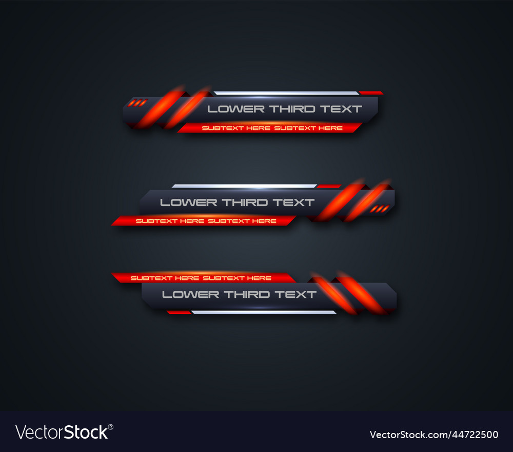 Modern lower third banner template design Vector Image Modern lower third banner template design Vector Image