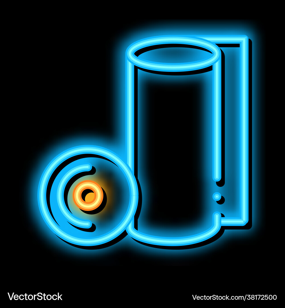 Paper napkin roll neon glow icon Royalty Free Vector Image