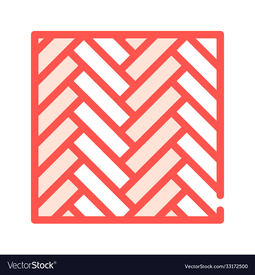 Parquet floor color icon isolated Royalty Free Vector Image