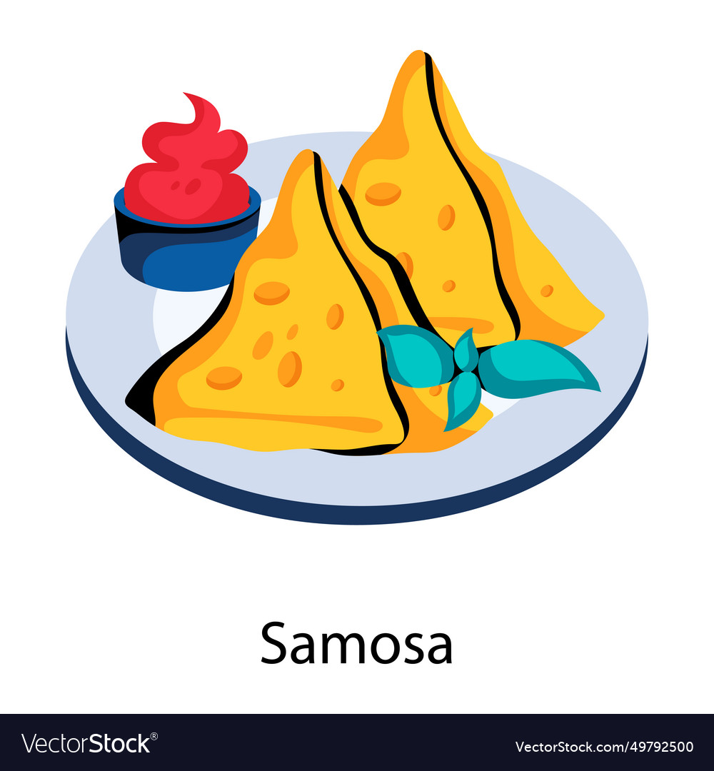 Samosa Royalty Free Vector Image - VectorStock