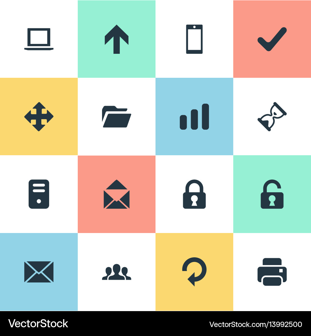 Set of simple apps icons Royalty Free Vector Image