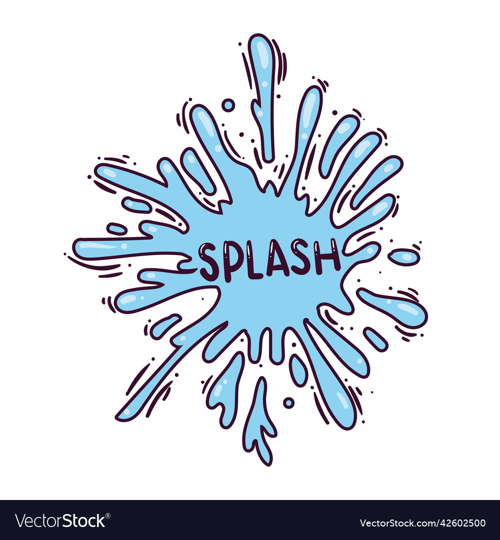 Splash comic expression word Royalty Free Vector Image