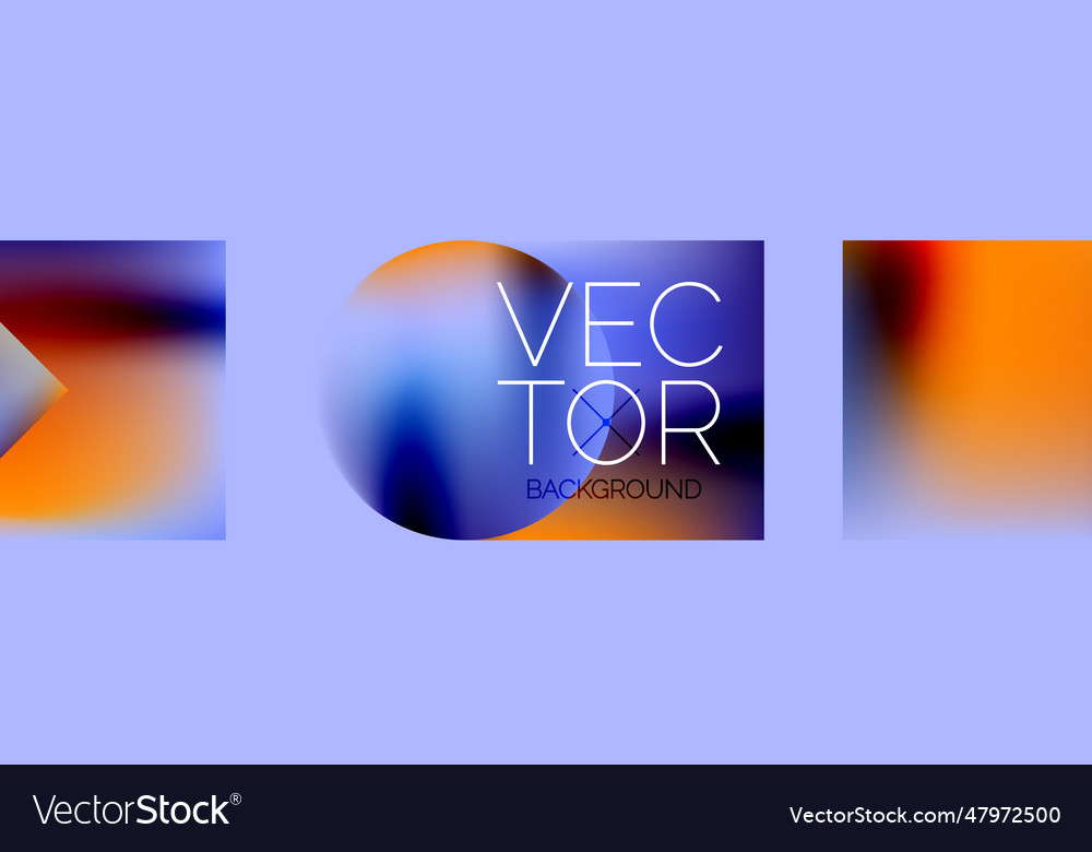 Squares and circles design fluid color gradients Vector Image