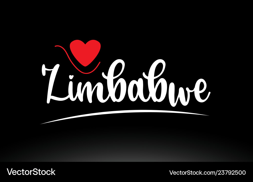 Zimbabwe country text typography logo icon design Vector Image