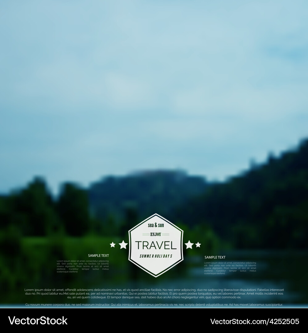 Blurred landscape background travel concept Vector Image