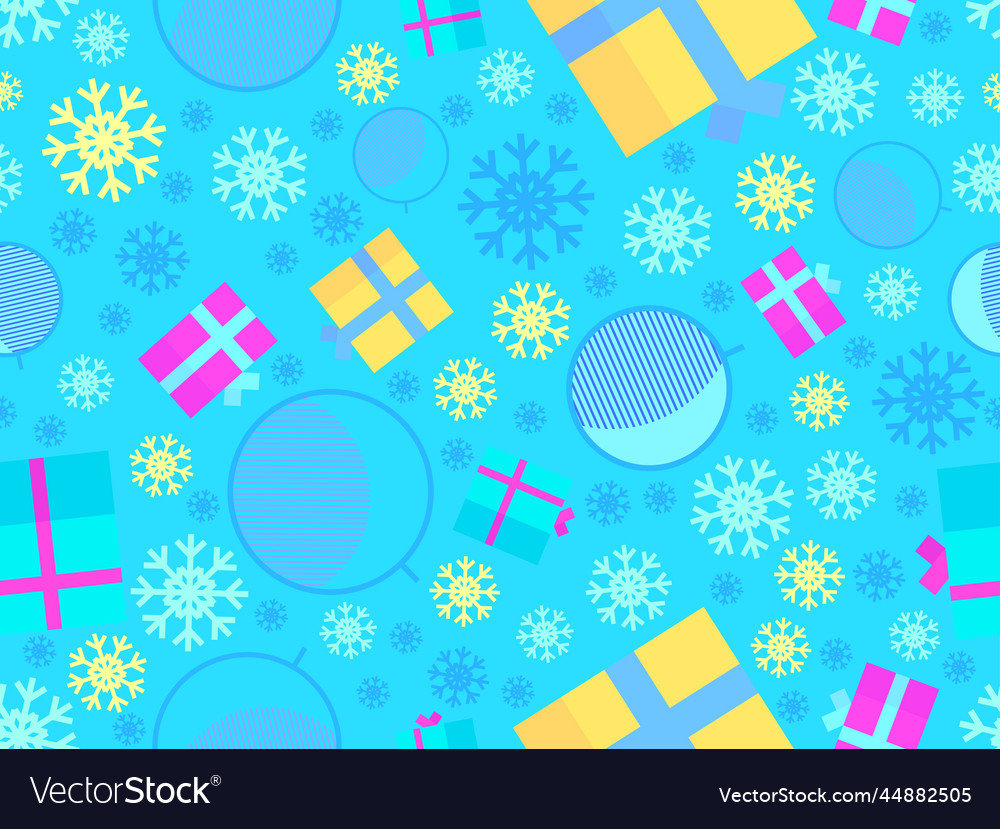 Christmas seamless pattern with balls Royalty Free Vector
