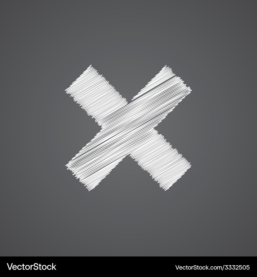 Close sketch logo doodle icon Royalty Free Vector Image