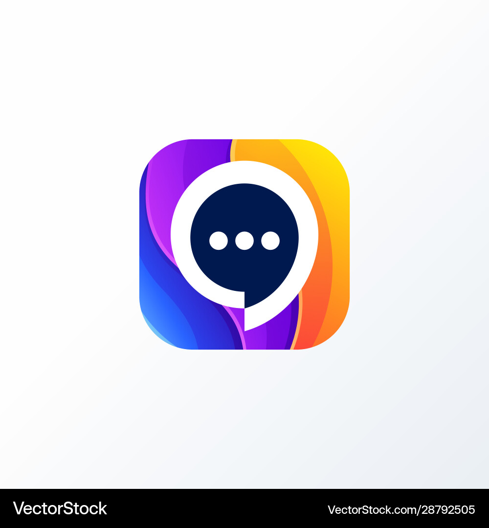 Colorful chat logo design ready to use Royalty Free Vector